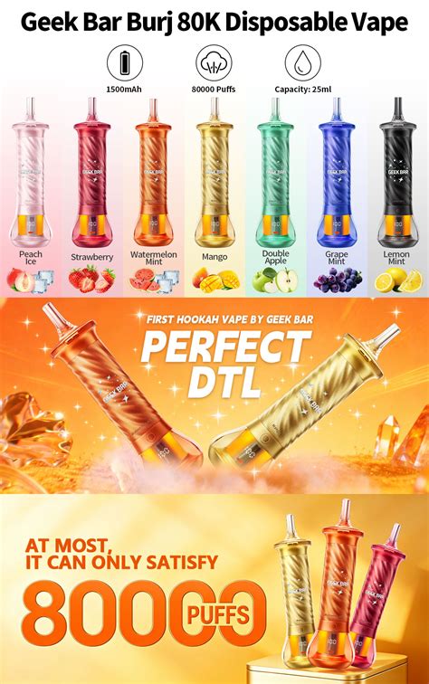 Geek Bar Burj 80k Disposable Vape 1779 Vapesourcing