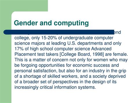 Ppt Women Pioneers In Computing Past Successes Future Opportunities