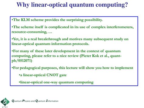 Ppt Linear Optical Quantum Computing Powerpoint Presentation Free Download Id 4634420
