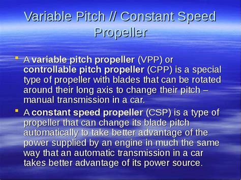 Variable Pitch Constant Speed Propellers Len Klopper презентация доклад проект скачать