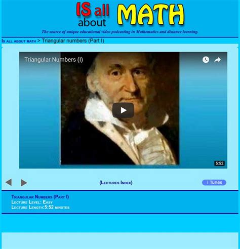 Is All About Math Triangular Numbers Part I Instructional Video For 9th 10th Grade Lesson