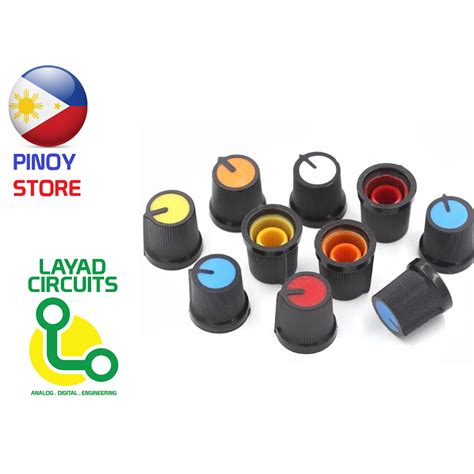 Plastic Potentiometer Knob For 6mm Shaft Wh148 Potentiometer Shopee Philippines