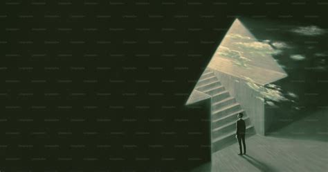 성공 야망 희망 꿈의 개념 초현실적인 예술 작품 화살의 문에서 빛과 계단을 바라보는 사업가 사업 배경 삽화 페인팅 아트웍 예술 사진 Unsplash의 사람 이미지