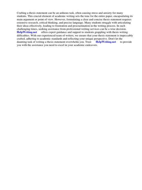 Sample Intro Paragraph With Thesis Statement Pdf