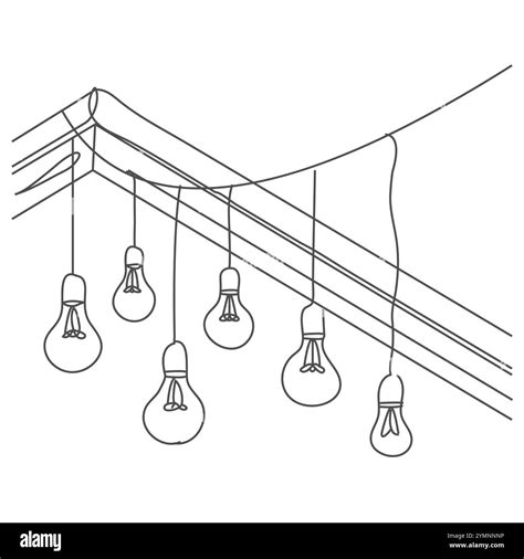 How To Draw A Hanging Light Bulb
