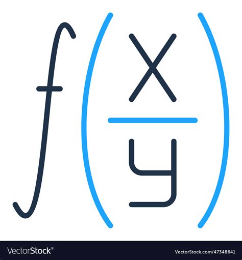 Mathematics Function Concept Colored Icon Or Sign Vector Image