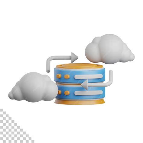 Premium Psd 3d Rendering Cloud Database Isolated Useful For Cloud Network Computing Technology