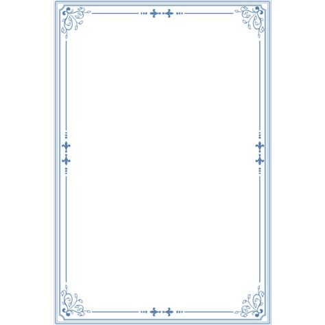 矢量蓝色证书边框ai素材