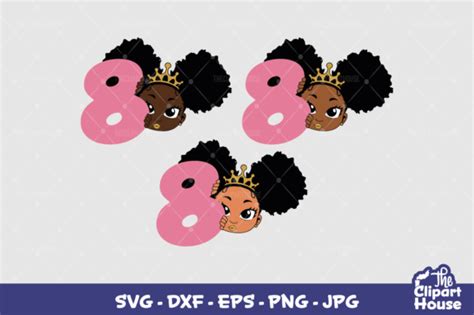 8th Birthday Girl Peek Graphic By Thecliparthouse · Creative Fabrica