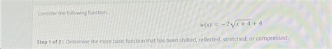 Solved Consider The Following Function W X 2x 42 4Step 1 Chegg Com