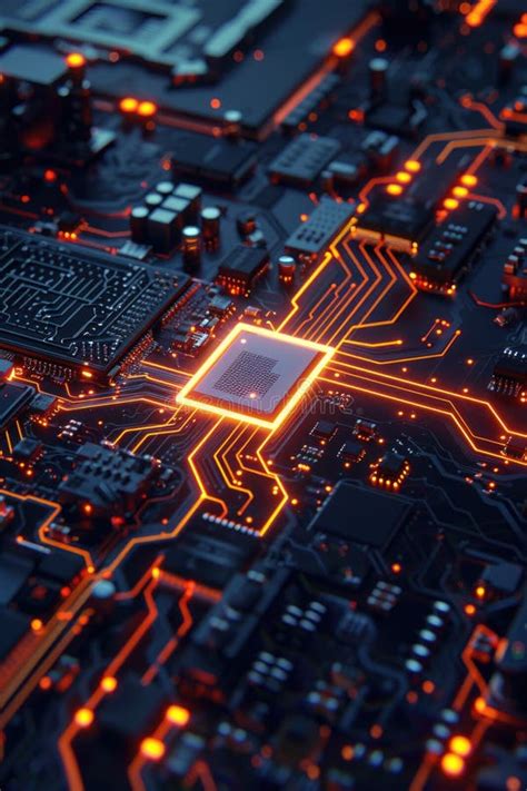 Detailed View Of An Electronic Circuit Board Suitable For Technology Concepts Stock Image