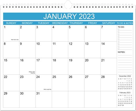 Calendario De Pared 2023 Calendario Mensual De Pared De 18 Meses 2023