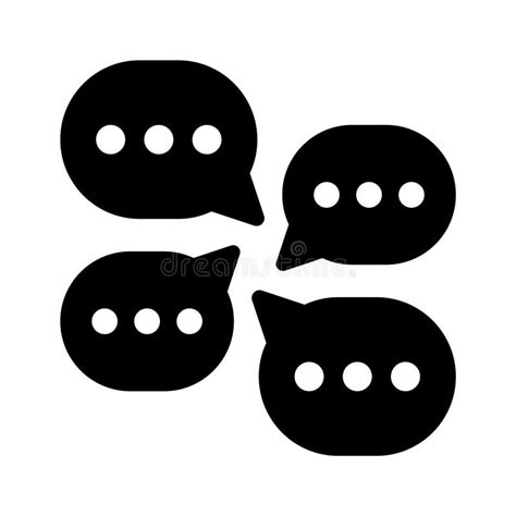 Well Designed Messages Icon Communication Speech Bubbles Conversations Vector Design Stock