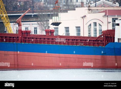 Vessel Dry Cargo On Loading Unloading In Port Bulker In Port Port