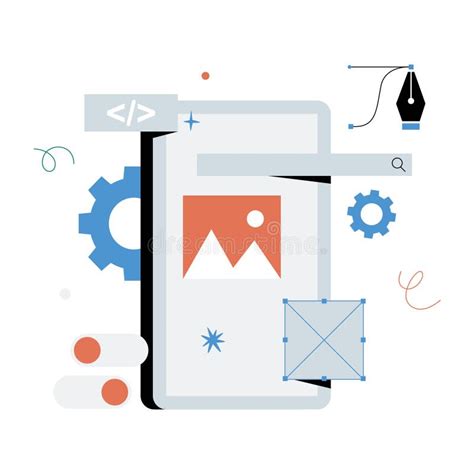 Mobile Website Design Interface In Flat Vector Illustration Symbolizing