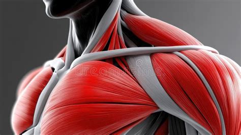 Detailed Human Anatomy Shoulder And Neck Muscle Illustration Medical