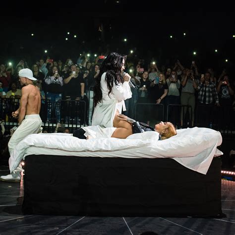 Demi Lovato Lesiban Sex Show Tight White Bodysuit Making Out With Girl