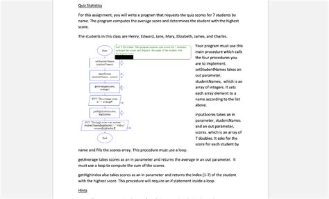 Solved Quiz Statistics For This Assignment You Will Write A