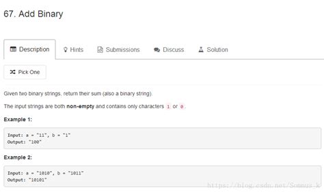 Leetcode67add Binaryleetcode 67 Csdn博客
