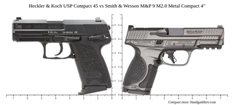 Heckler And Koch Usp Compact 45 Vs Smith And Wesson Mandp 9 M20 Metal