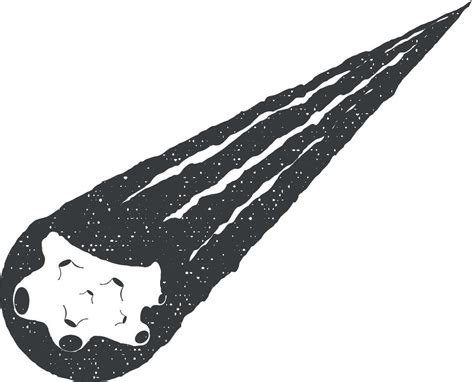 Comet Vector Icon Illustration With Stamp Effect 38036422 Vector Art At