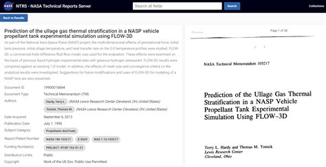 Prediction Of The Ullage Gas Thermal Stratification In A Nasp Vehicle