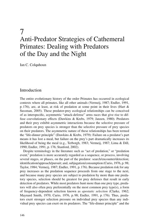 Pdf Anti Predator Strategies Of Cathemeral Primates Dealing With