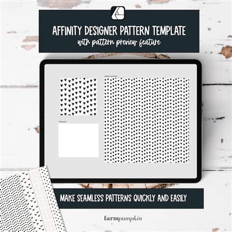 Affinity Designer Pattern Design Template With Pattern Preview Etsy