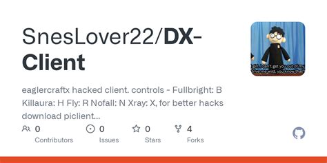 GitHub SnesLover DX Client Eaglercraftx Hacked Client Controls Fullbright B Killaura H
