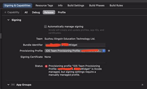 Xcode Ios Widget Provision Profile Issue How To Correct Distribute With Ios Widgetkit Stack