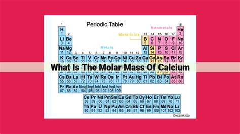 Understanding Molar Mass Of Calcium A Key Chemical Property