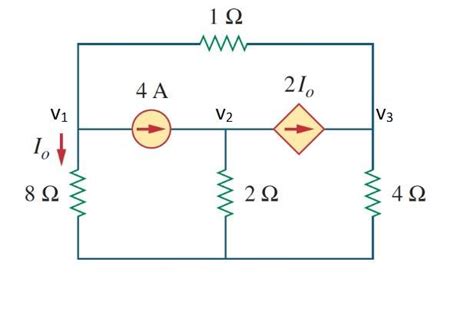 solved find v1 v2 and v3 using nodal analysis