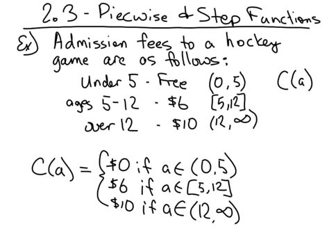 2 3 Piecewise And Step Functions PPT