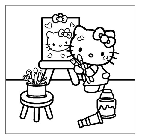 Hello Kitty Colouring Pages Hello Kitty Drawing Hello Kitty Coloring