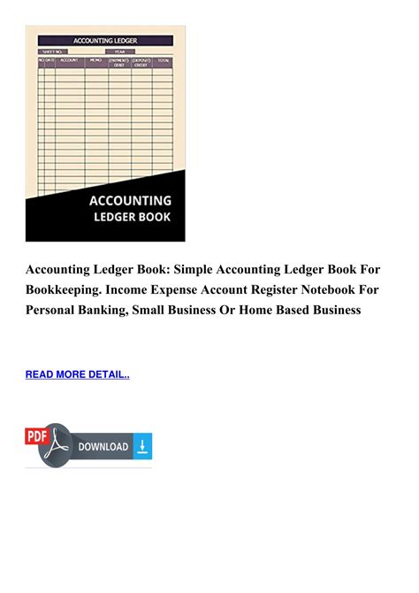 Ppt Accounting Ledger Book Simple Accounting Ledger Book For Bookkeeping Income Expense