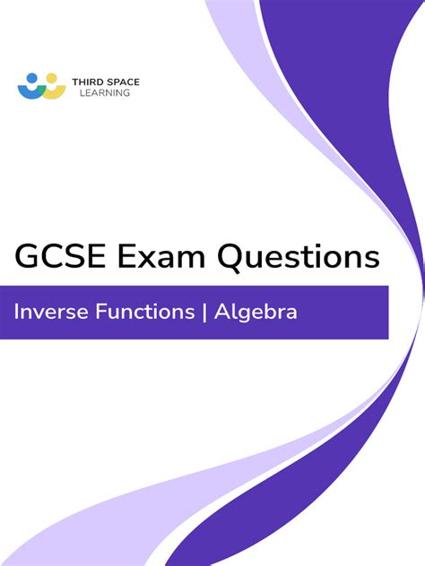 Gcse Exam Questions Inverse Functions Pdf Function Mathematics Mathematics