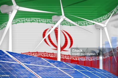 이란 태양과 풍력 에너지 디지털 그래프 개념환경 자연 에너지 산업 그림 3d 일러스트레이션 0명에 대한 스톡 사진 및 기타 이미지 Istock