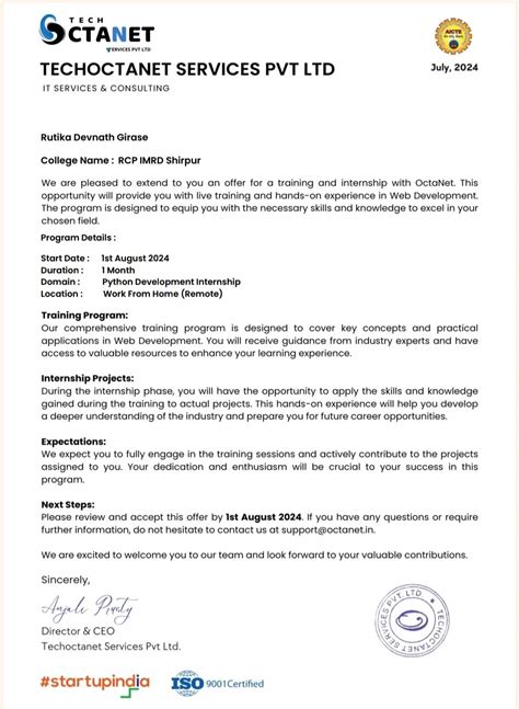 Rutika Girase On Linkedin Internship Techoctanet Pythondevelopment