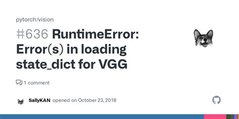 Runtimeerror Errors In Loading Statedict For Vgg · Issue 636