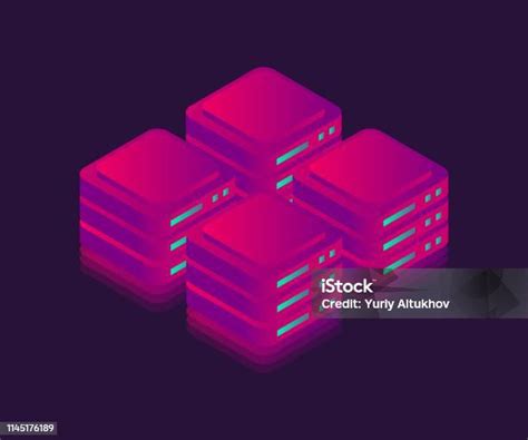 서버 데이터 저장소 데이터 센터 등각 투영 아이콘입니다 벡터 3d 일러스트입니다 0명에 대한 스톡 벡터 아트 및 기타 이미지
