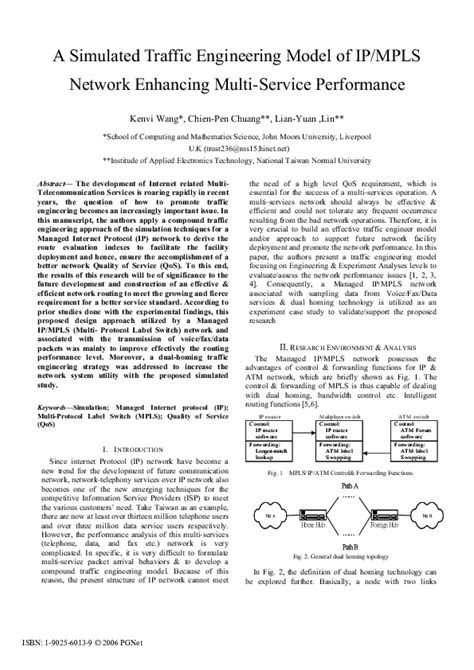 Pdf A Simulated Traffic Engineering Model Of Ip Mpls Network Enhancing Multi Service Performance