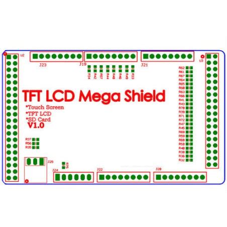 Shield De Pantalla TFT 3 2 Touch Para Arduino Mega