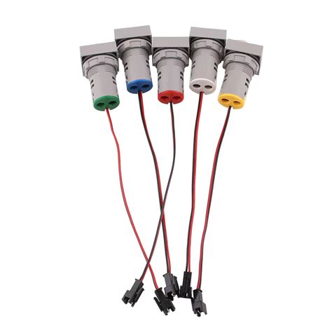 Square Ac Current Indicator 22mm Red Flux Electronix
