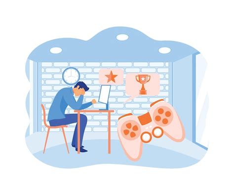 Premium Vector Digital Overload Screen Liking And Addiction Social Media Gaming Disorder Video