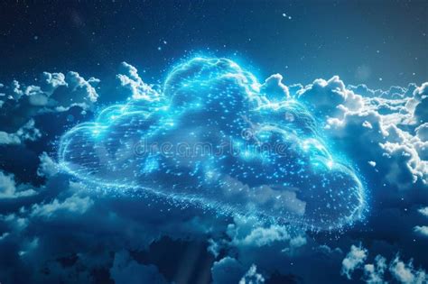 Cloud Computing Technology Formed By Data Servers Stock Image Image