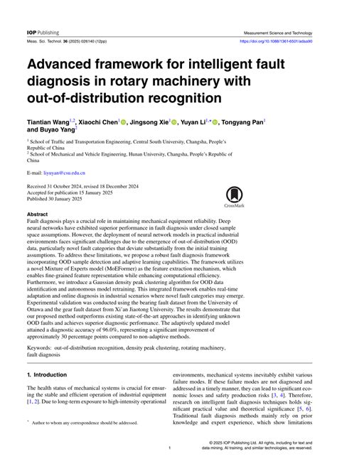 Advanced Framework For Intelligent Fault Diagnosis In Rotary Machinery With Out Of Distribution