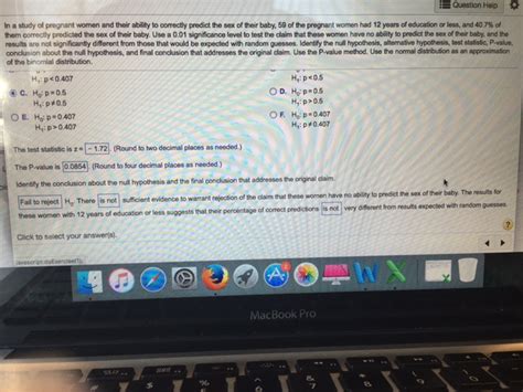 In A Study Of Pregnant Women And Their Ability To Chegg Com