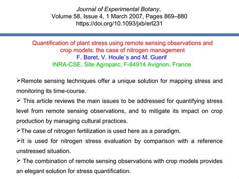 Crop Modeling For Stress Situation Ppt