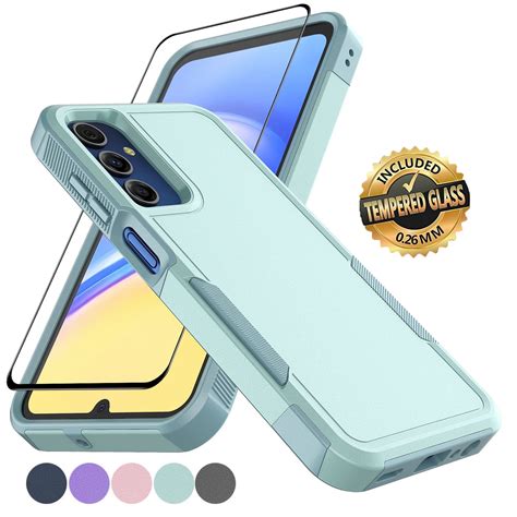 Samsung Galaxy A15 5g Case With Tempered Glass Screen Protector Heavy