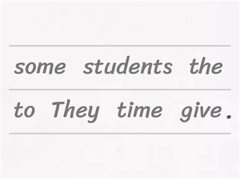 Direct And Indirect Object Unjumble